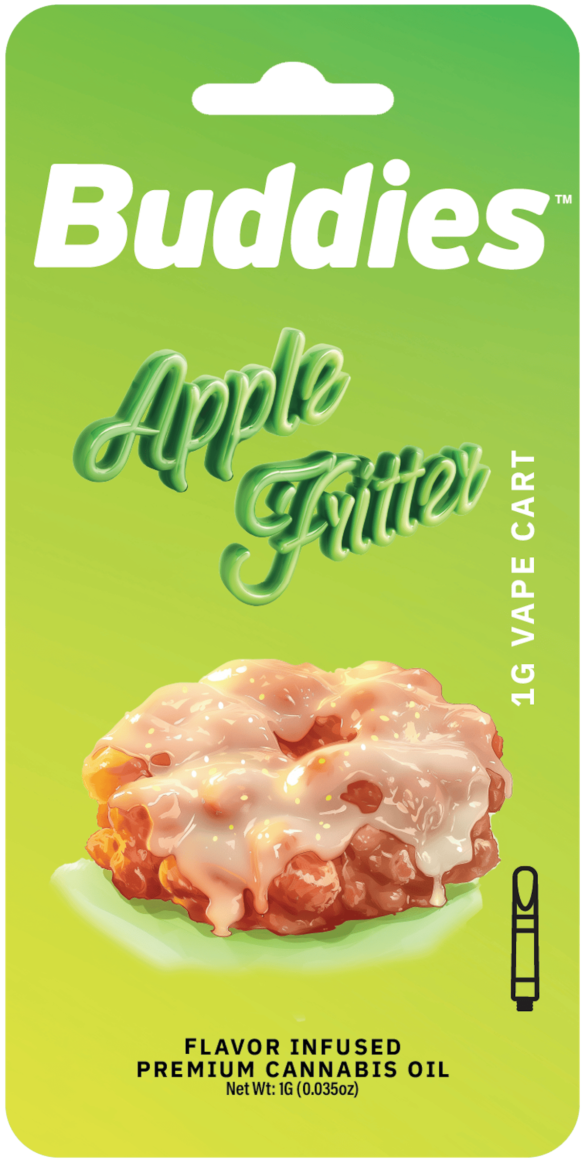 Buddies 1g APPLE FRITTER Distillate All-In-One Rechargeable Vape ...