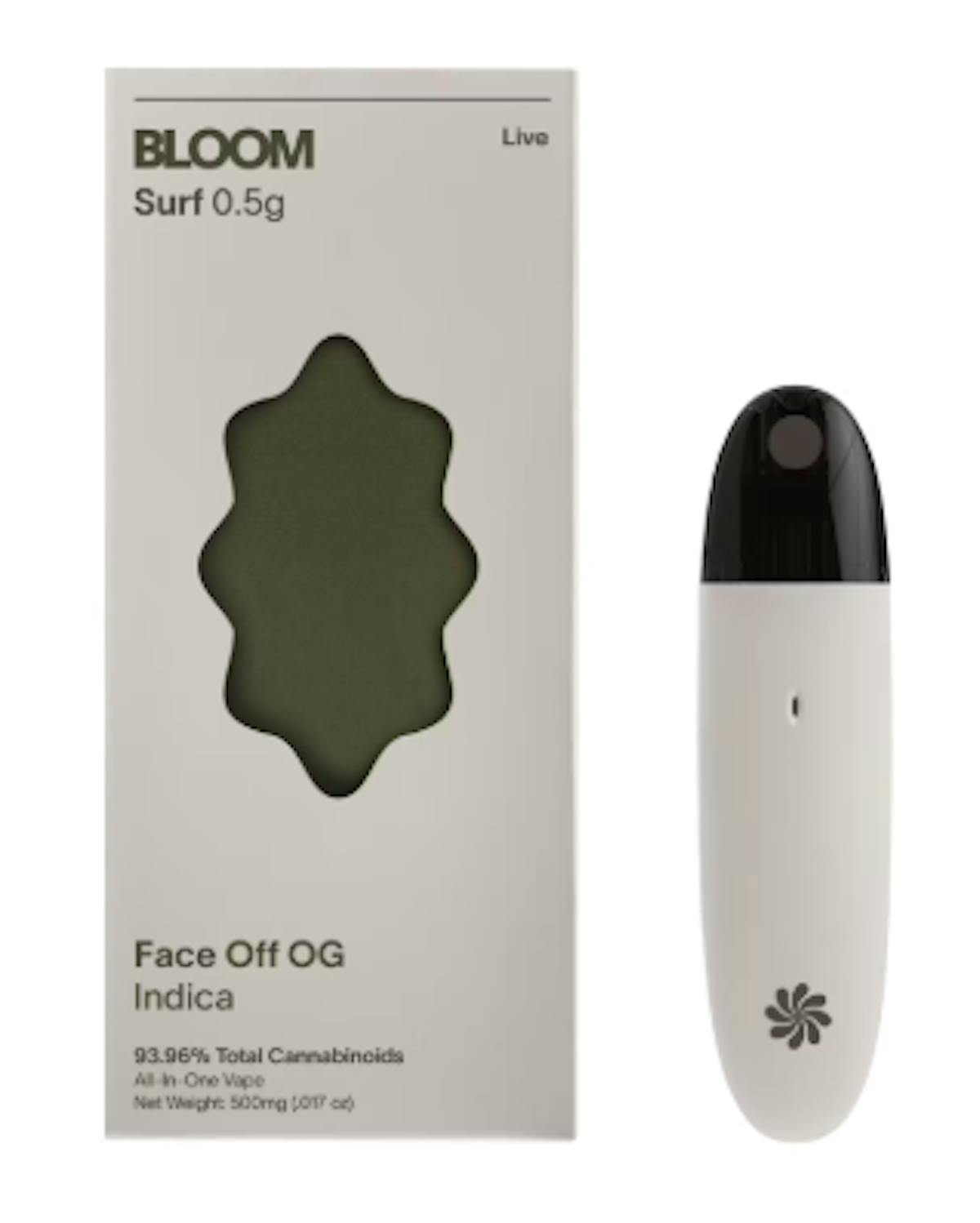 Bloom Live Surf Face Off OG 0.5g Disposable .5g Vaporizers | BLOOM