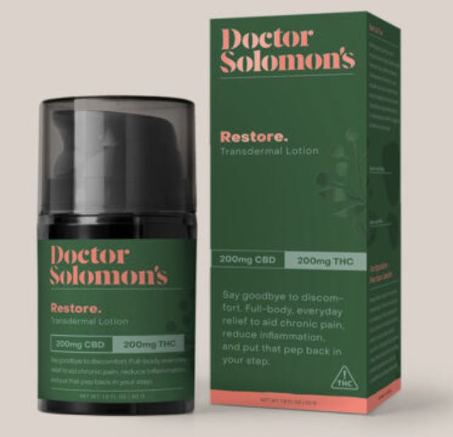 Doctor Solomon's Dr. Solomon's | Lotion | Restore | 1:1 CBD:THC | 400mg ...