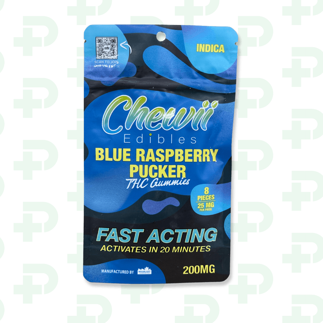 Chewii 200mg Gummies - Blue Raspberry Pucker