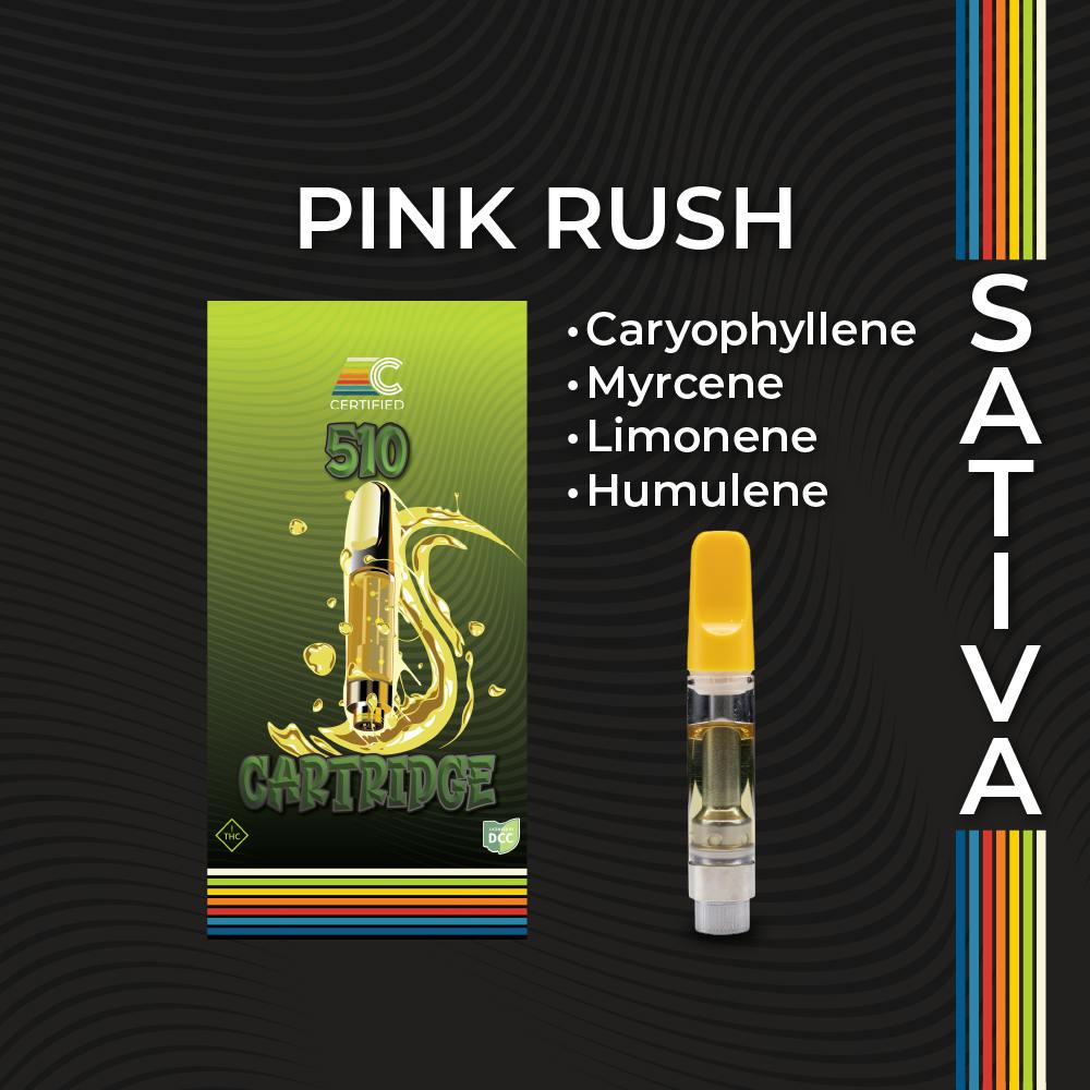 Pink Rush | 1g Distillate Cartridge 1g Vaporizers | CERTIFIED