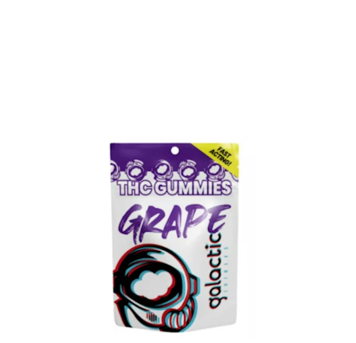 Galactic Grape 100mg 20pk Fast Acting Gummies .1g Edibles | Galactic