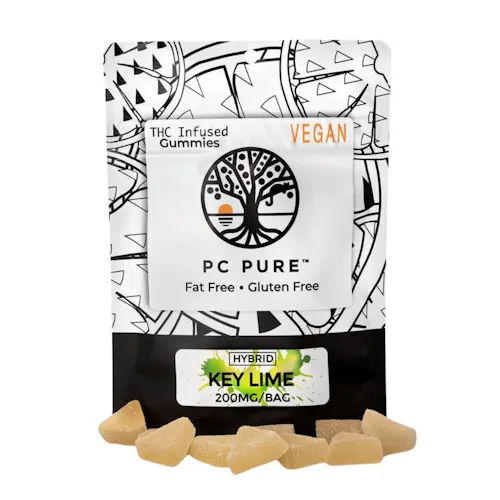 PC Pure Key Lime Gummies 200mg Rec - Exclusive Cannabis Michigan