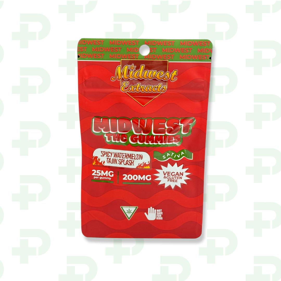 Midwest Extracts 200mg Gummies - Sativa - Spicy Watermelon