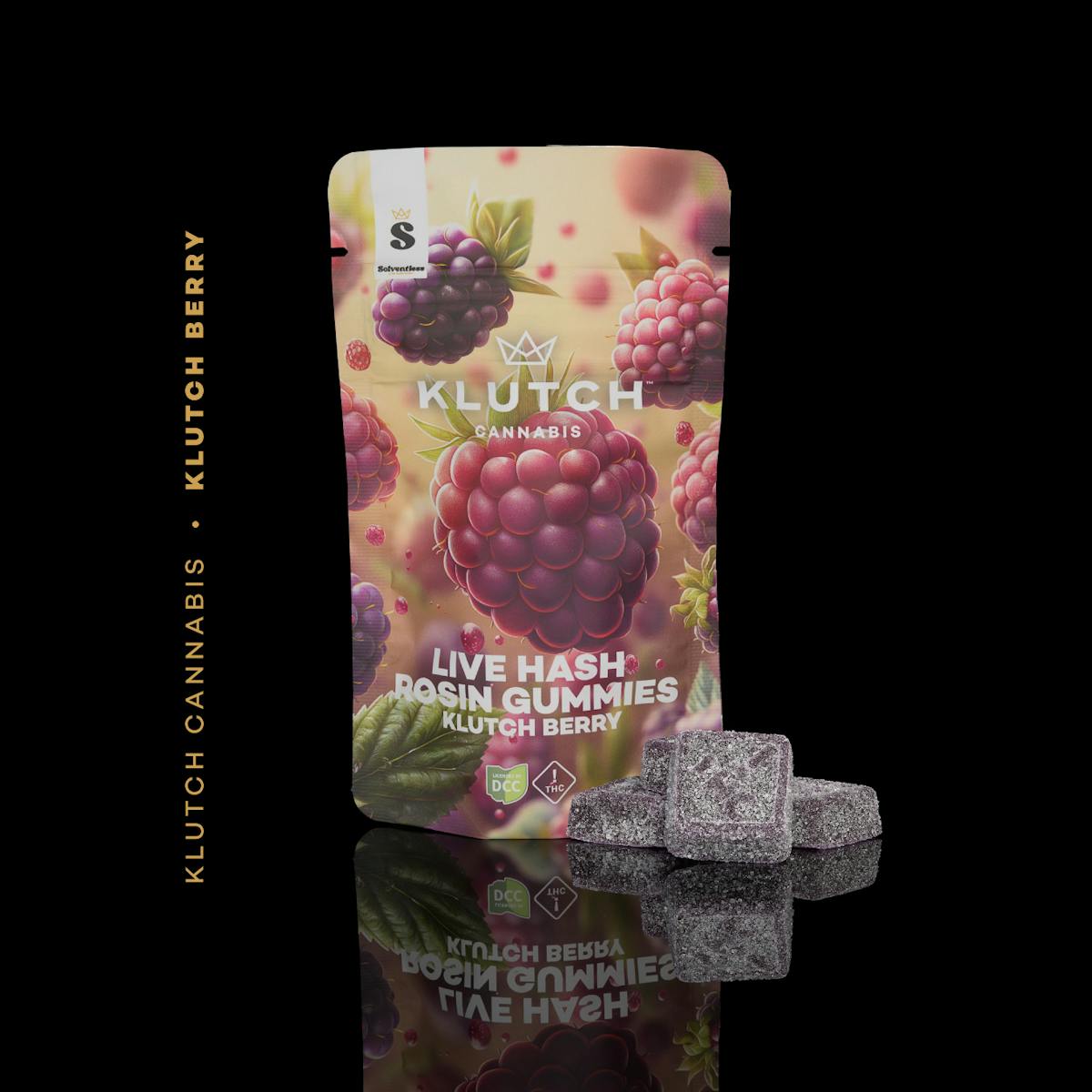Klutchberry Go Pack Live Hash Rosin Gummies | 4pk Edibles | Klutch