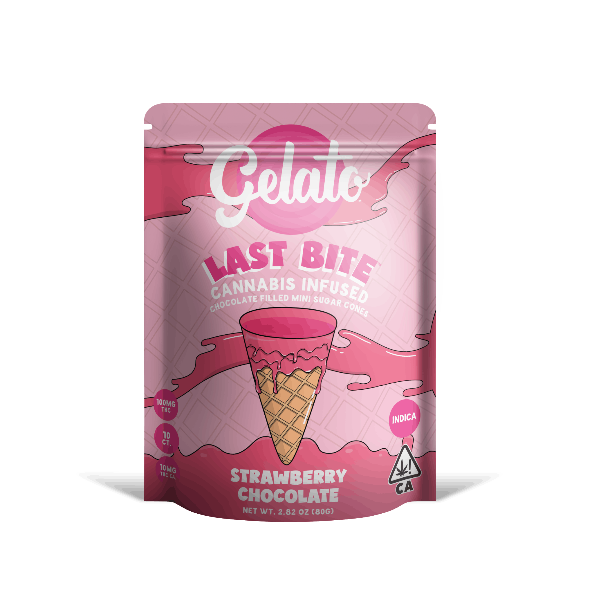 GELATO | 200MG LAST BITE CONES | STRAWBERRY WHITE CHOCOLATE