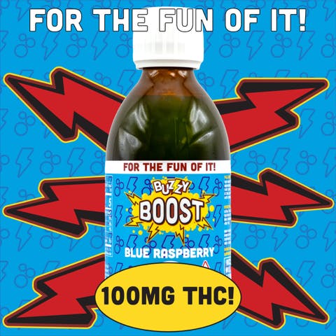 Buzzy BOOST Blue Raspberry - 100mg/1pk | East Coast Cannabis