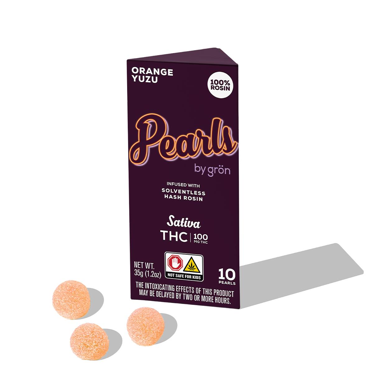 Orange Yuzu Pearls .1g Edibles | Gron