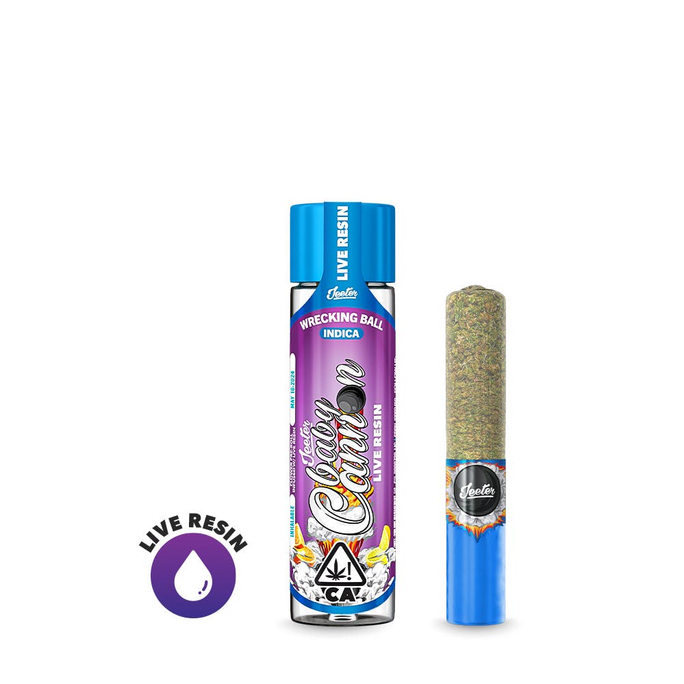Shop Jeeter Wrecking Ball Baby Cannon Live Resin Pre-Roll | 1.3g in ...