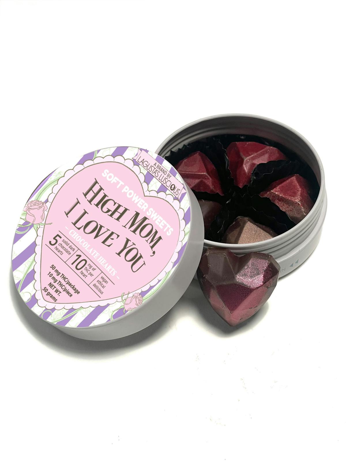 Buy Soft Power Sweets | High I Love You Mom Hearts | Chocolates 50mg ...