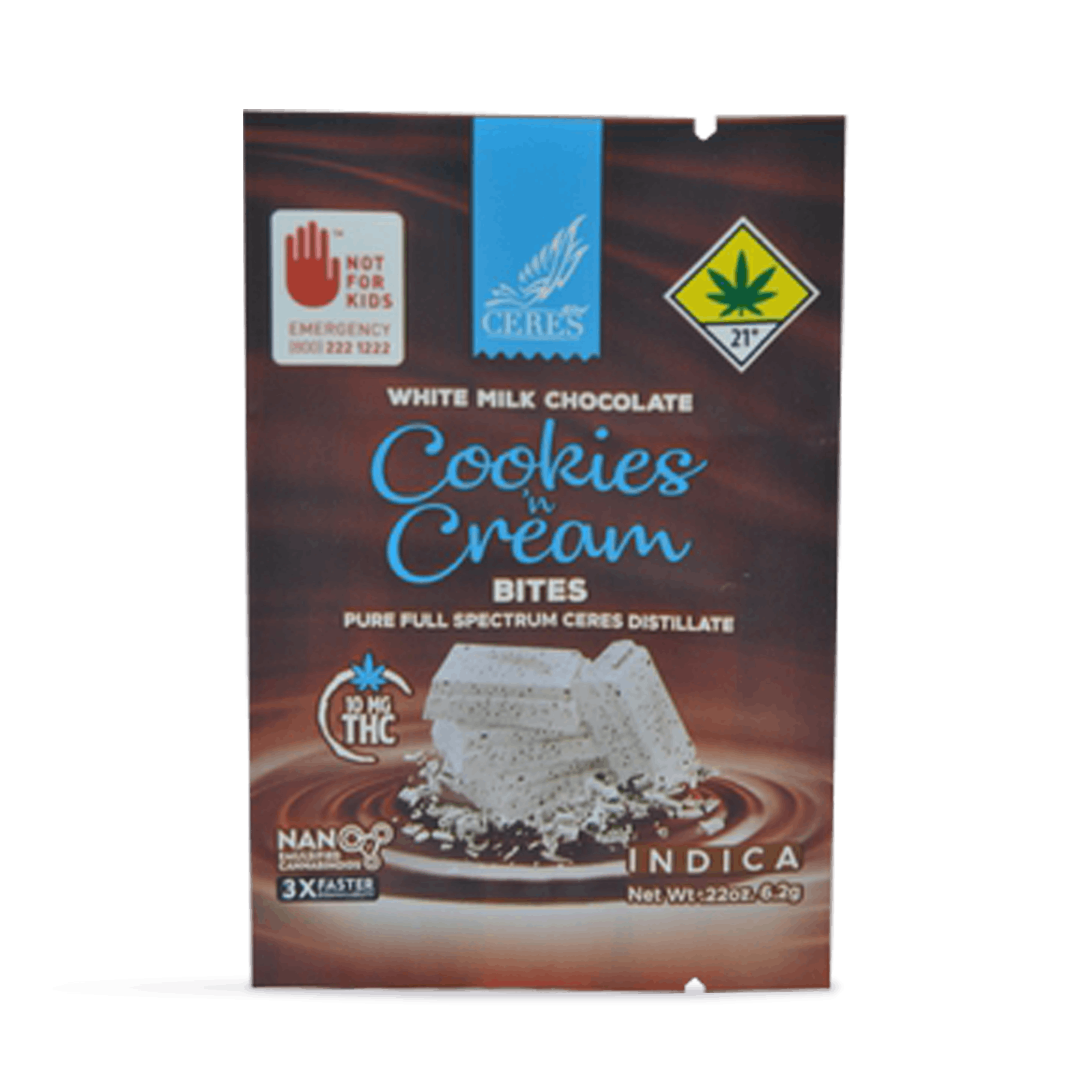 Buy Ceres Garden Cookies 'N Cream Bite Indica | 10mg Online - Locals ...