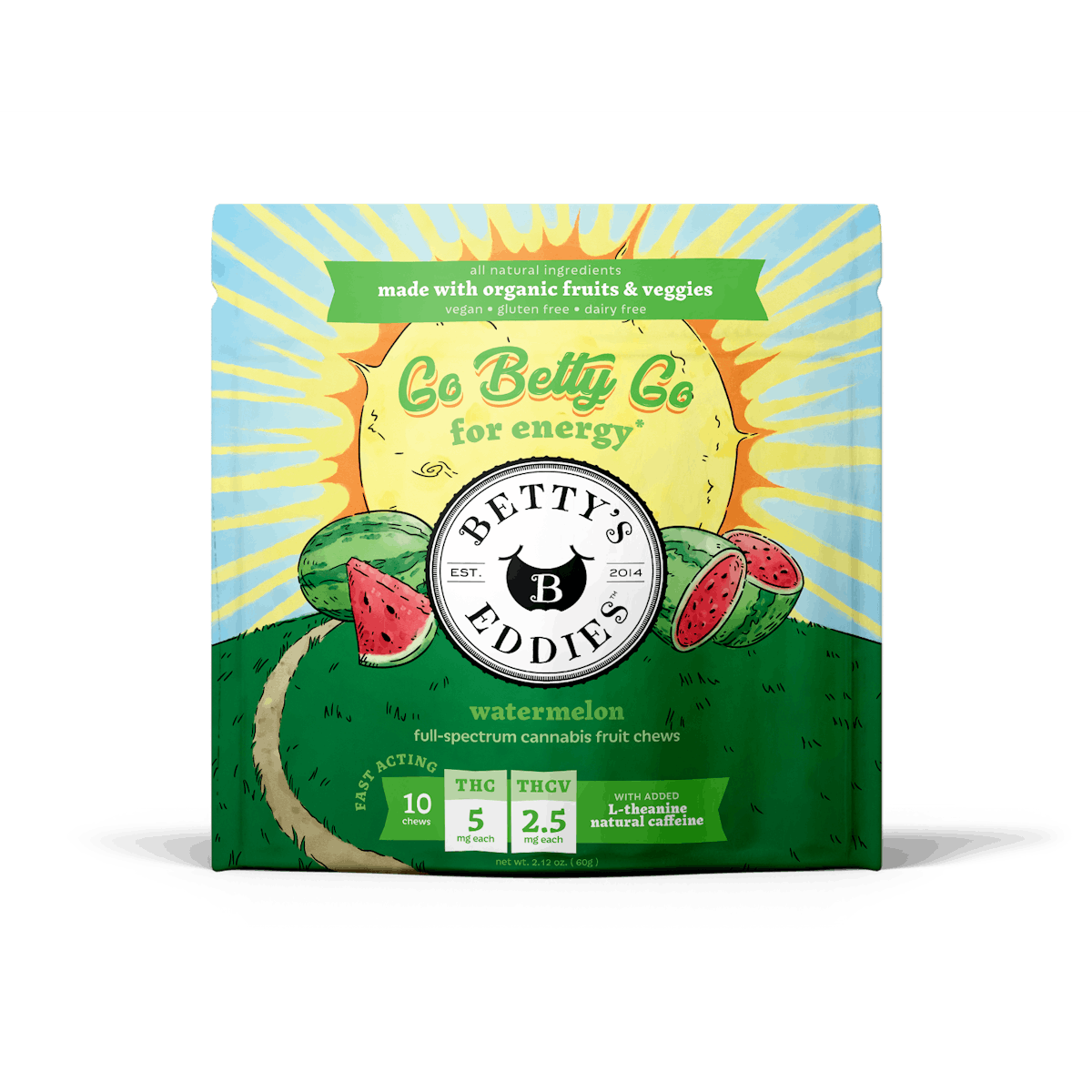 Go Betty Go Watermelon Energy Fruit Chews [10pk] N/A Edibles | Betty's ...