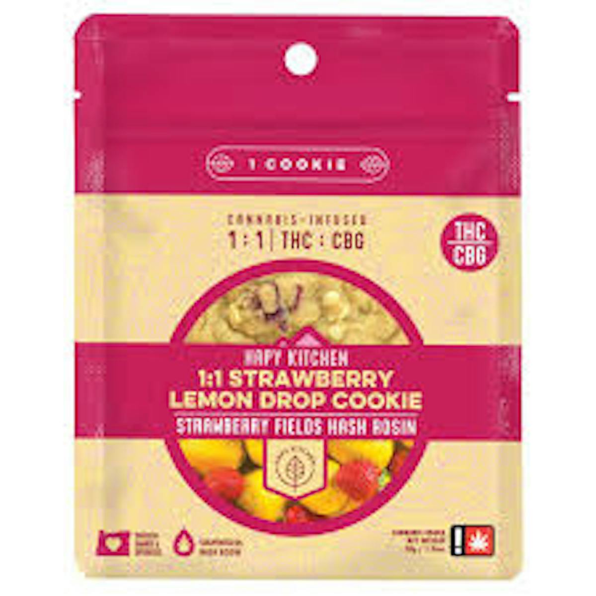 Hapy Kitchen 100mg 1:1 THC:CBG STRAWBERRY LEMON DROP Cookie Infused ...
