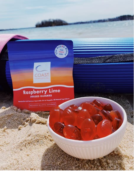 COAST Cannabis Co. Raspberry Lime Gummies | 1:1:1 THC:THCV:CBD | 20pk ...