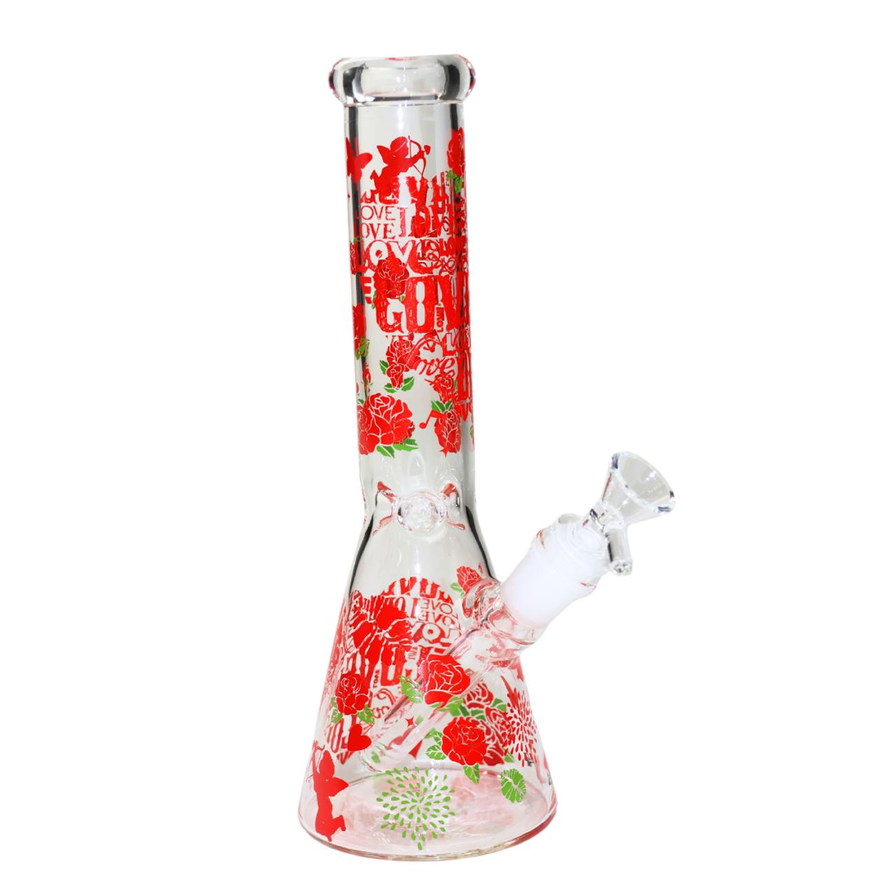 Hearts and Roses Beaker Bong with Bowl by SirEEL | Buy Online ...