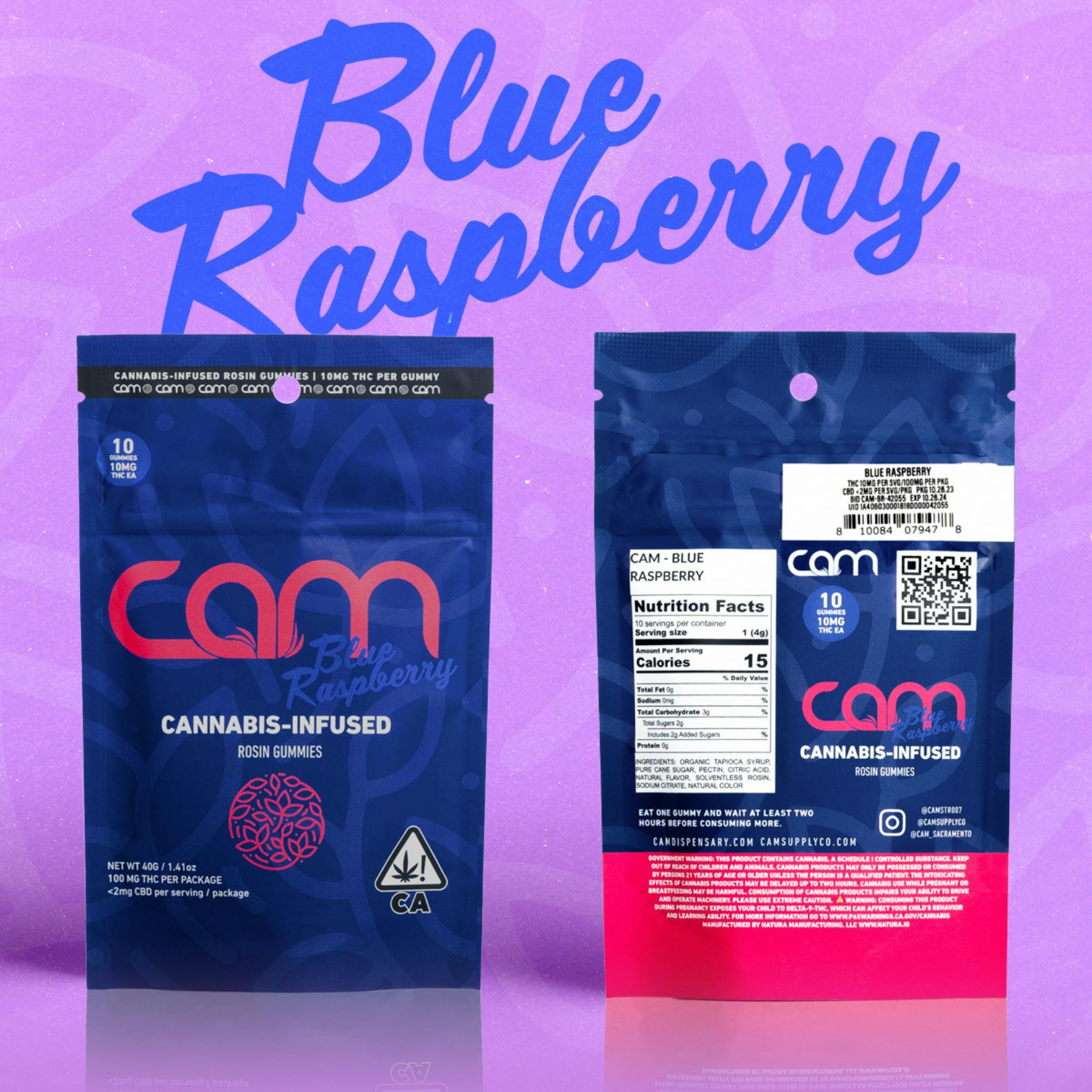 BLUE RASPBERRY ROSIN GUMMIES | Vibe By California