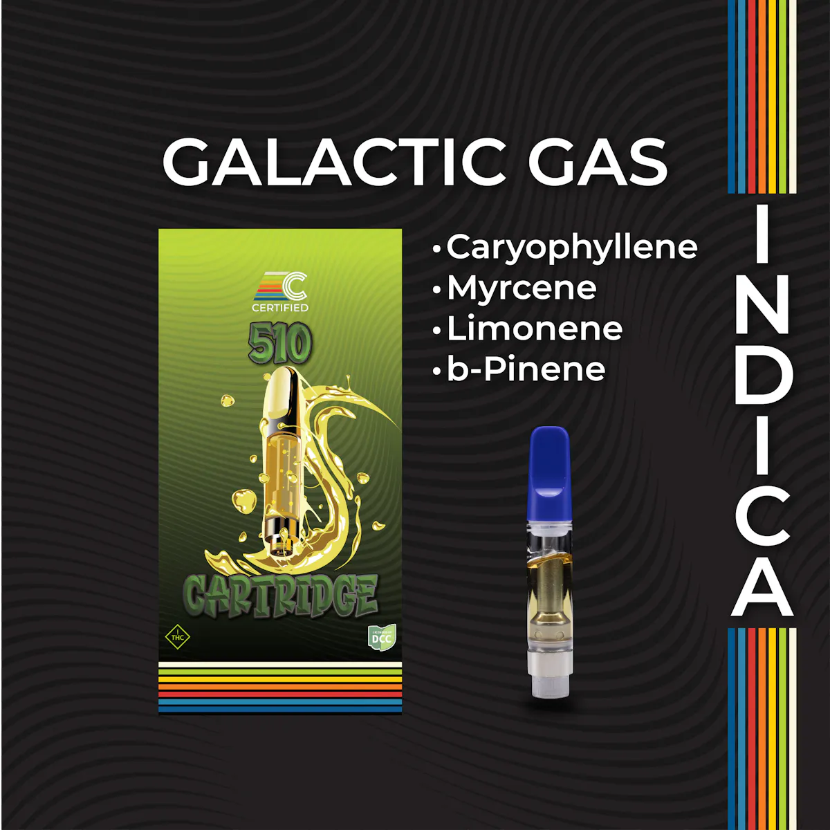 Galactic Gas | 1g Distillate Cartridge 1g Vaporizers | CERTIFIED