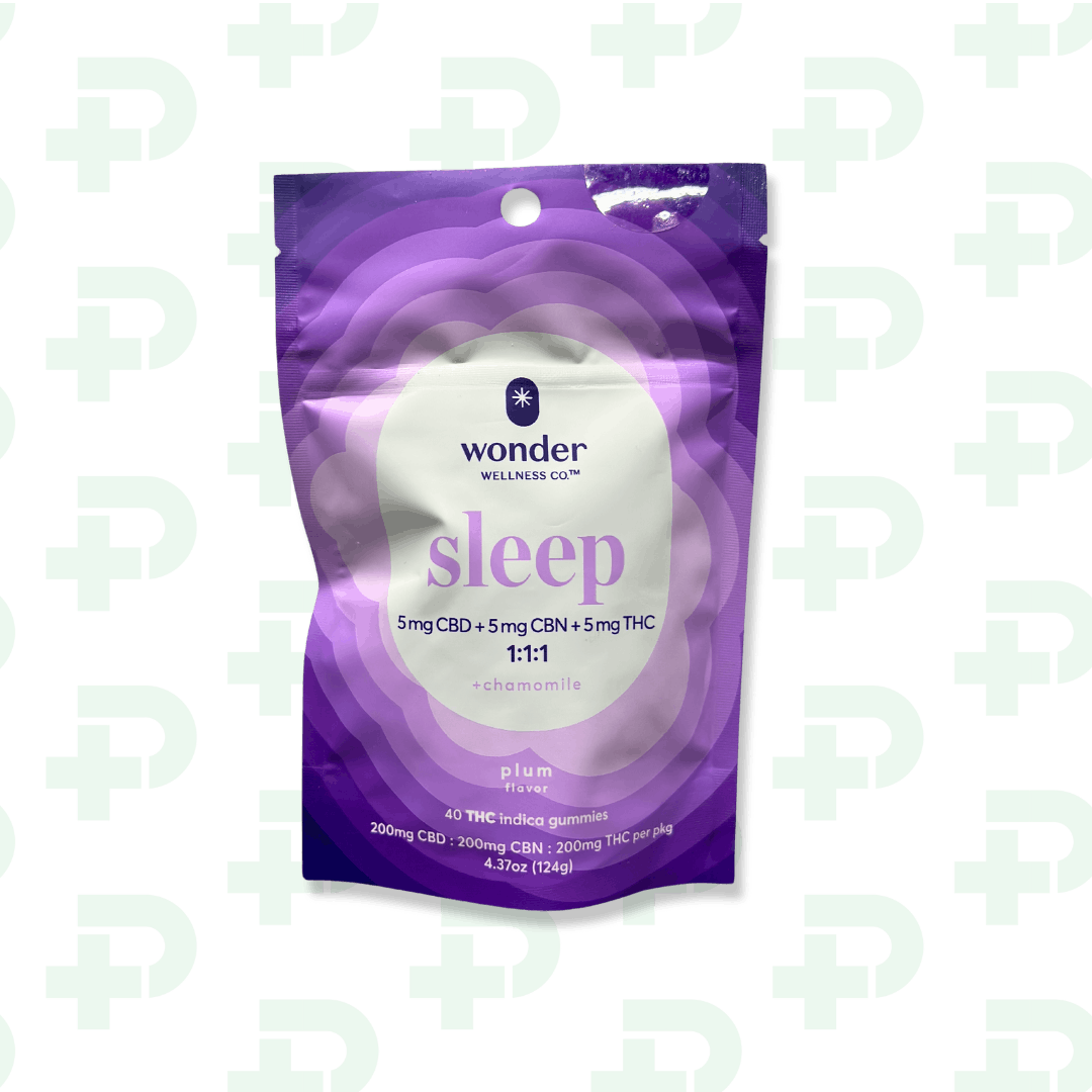 Wonder Gummies 200mg - Sleep - 1:1:1 THC CBD CBN - Plum