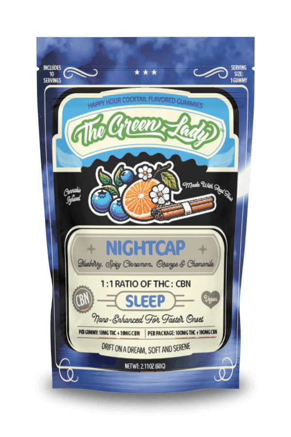 The Flowery NY | The Green Lady Nightcap | 1:1 (THC/CBN) | 10pk 10mg ...