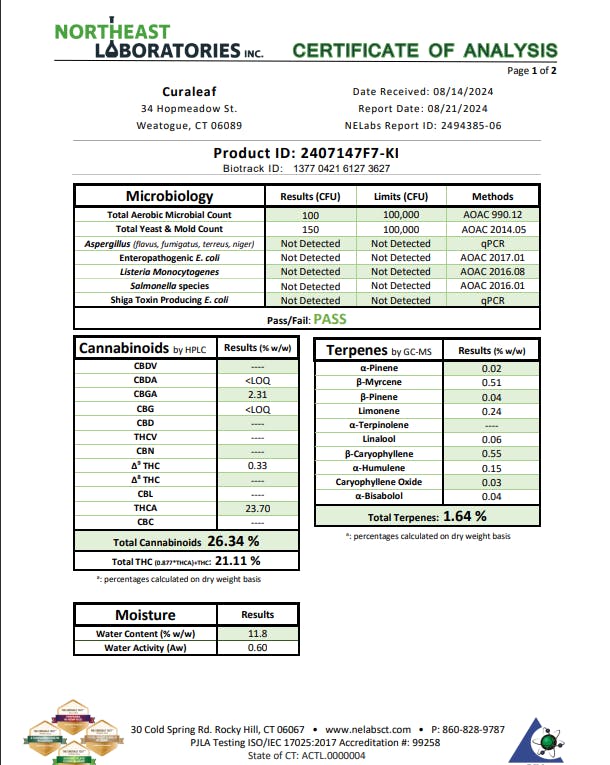Curaleaf Whole Flower King's Stach (I) 00157 | Curaleaf