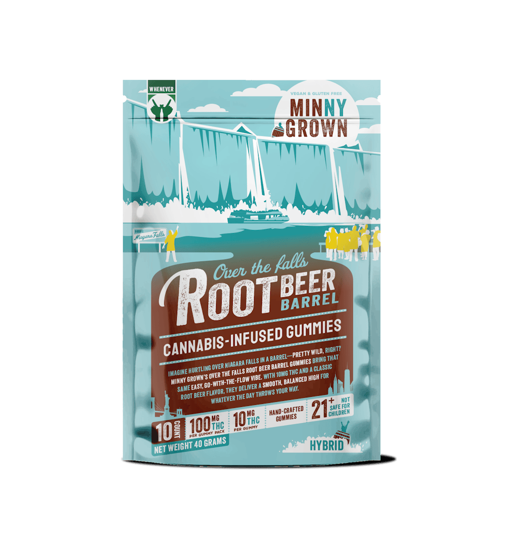 Minny Grown Minny Grown - Over The Falls Root Beer - 100mg - Gummies ...