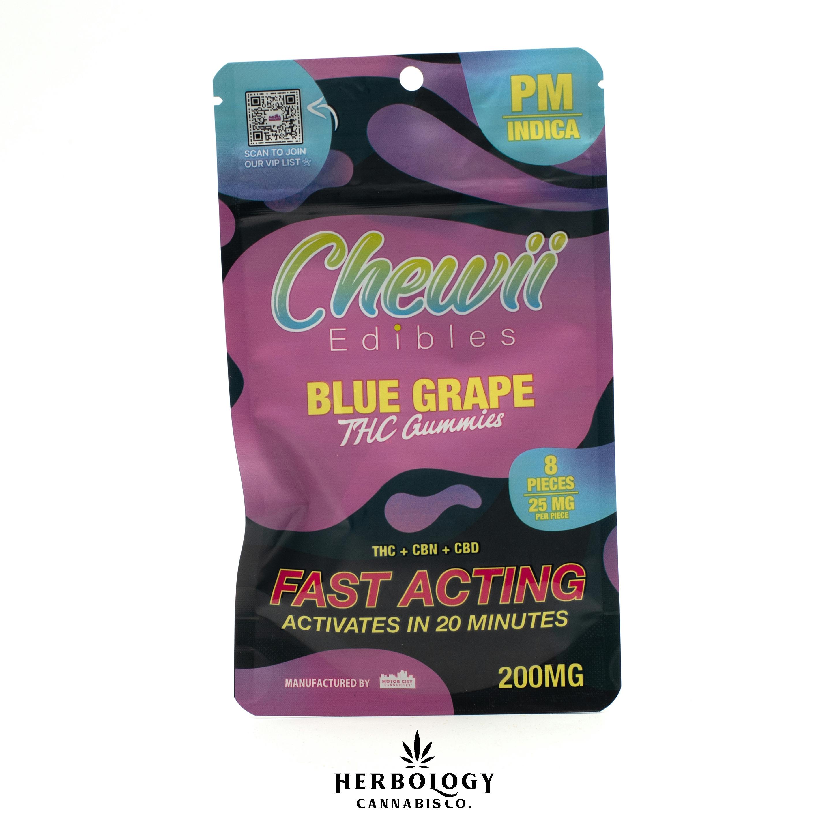 Chewii | Fast-Acting Gummy | Blue Grape | 200mg