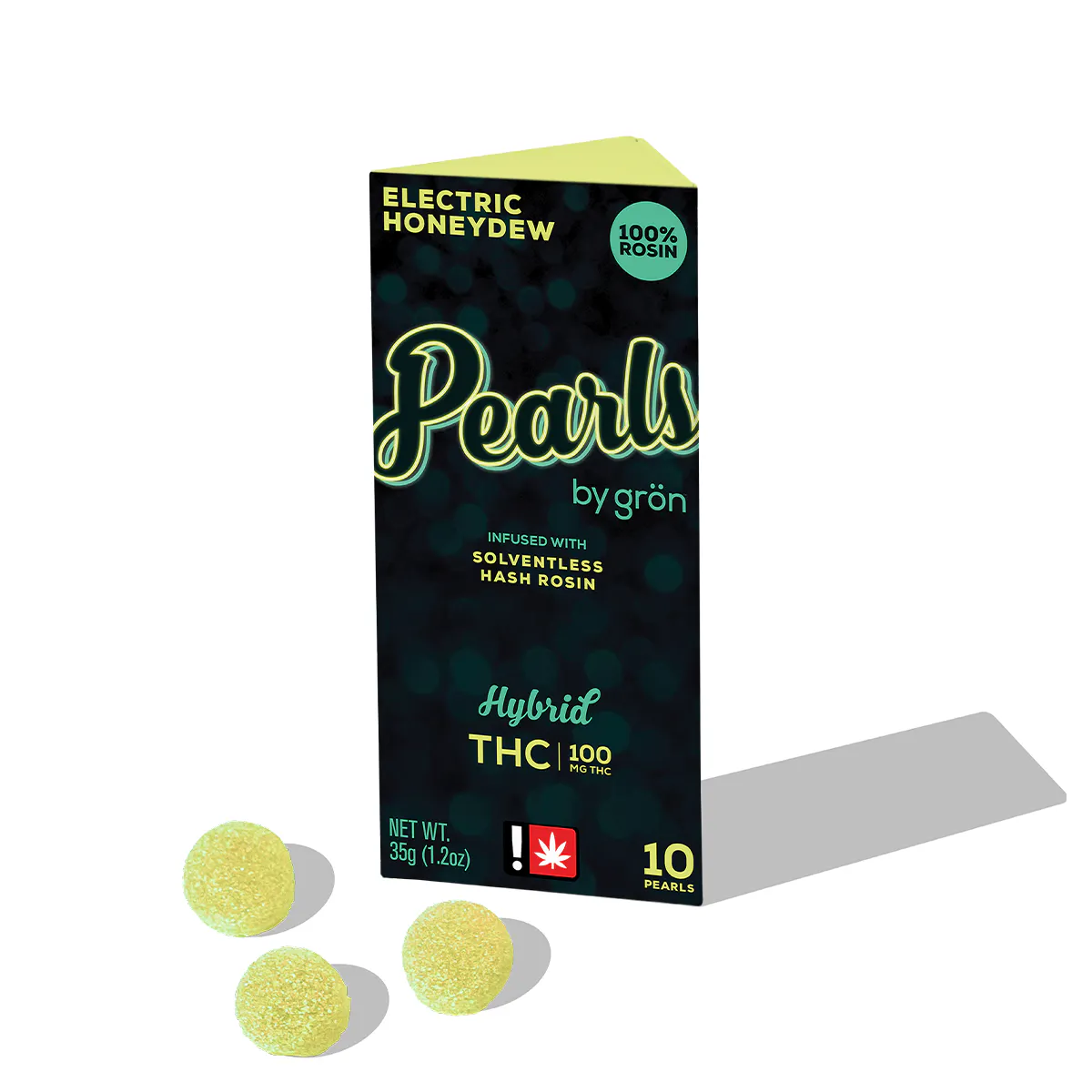 Electric Honeydew Pearls Rosin – THC – Hybrid 35g Edibles | Grön