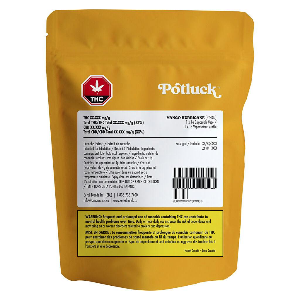 Potluck - Mango Hurricane Disposable Vape | Sessions Cannabis
