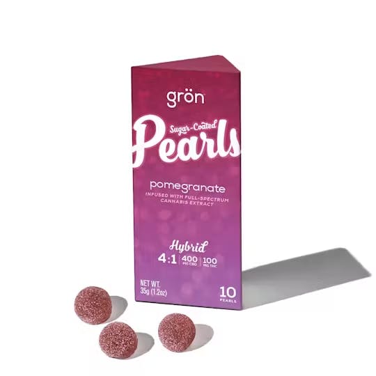 Pomegranate Pearls 4:1 | 10 Pack Gummies | 100mg THC:400mg CBD - Grön ... Pomegranate Pearls 4:1 | 10 Pack Gummies | 100mg THC:400mg CBD - Grön ...