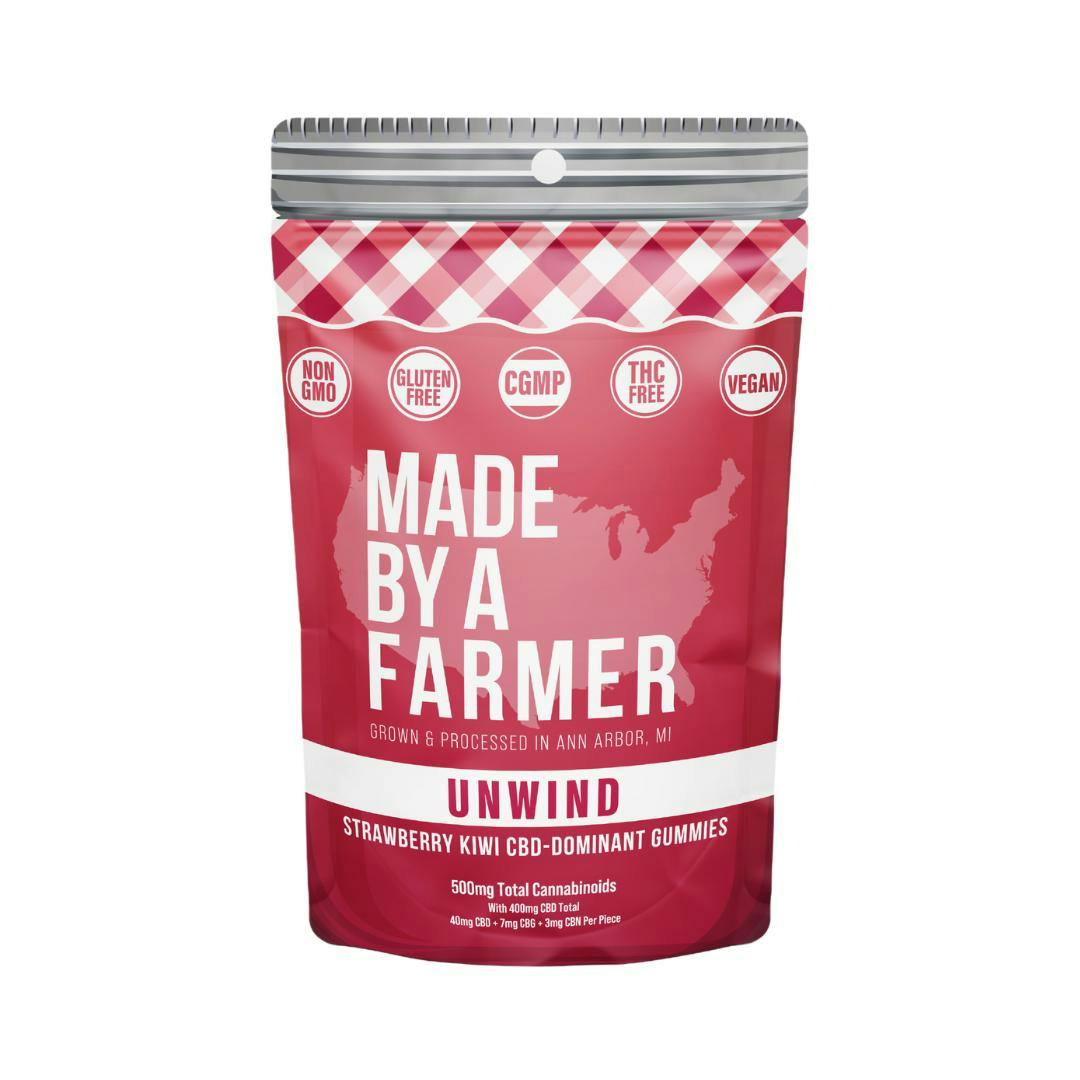 Made by A Farmer | Unwind Strawberry Kiwi Full Spectrum CBD Gummies ...