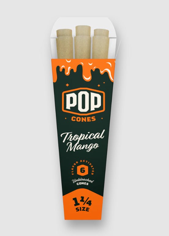 Pop Cones 'TROPICAL MANGO' 1 1/4 Size Pre-Rolled