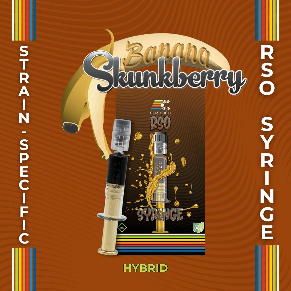 Banana Skunkberry – RSO Syringe | 1g 1g Concentrates | CERTIFIED