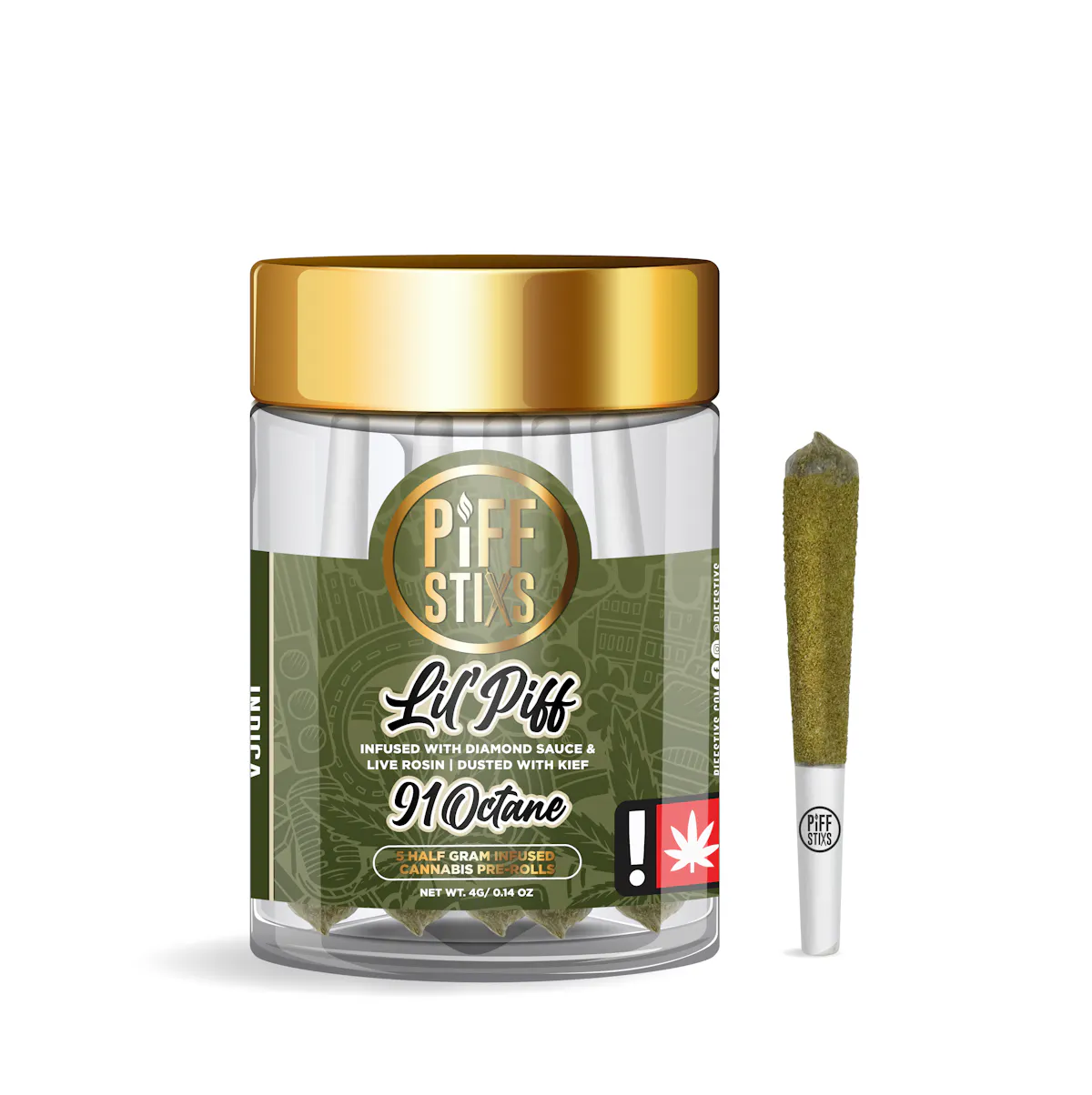 Piff Stixs .8g SHISO Lil’ Piff Infused Pre-Roll 5pk 4g Pre-rolls | Piff ...