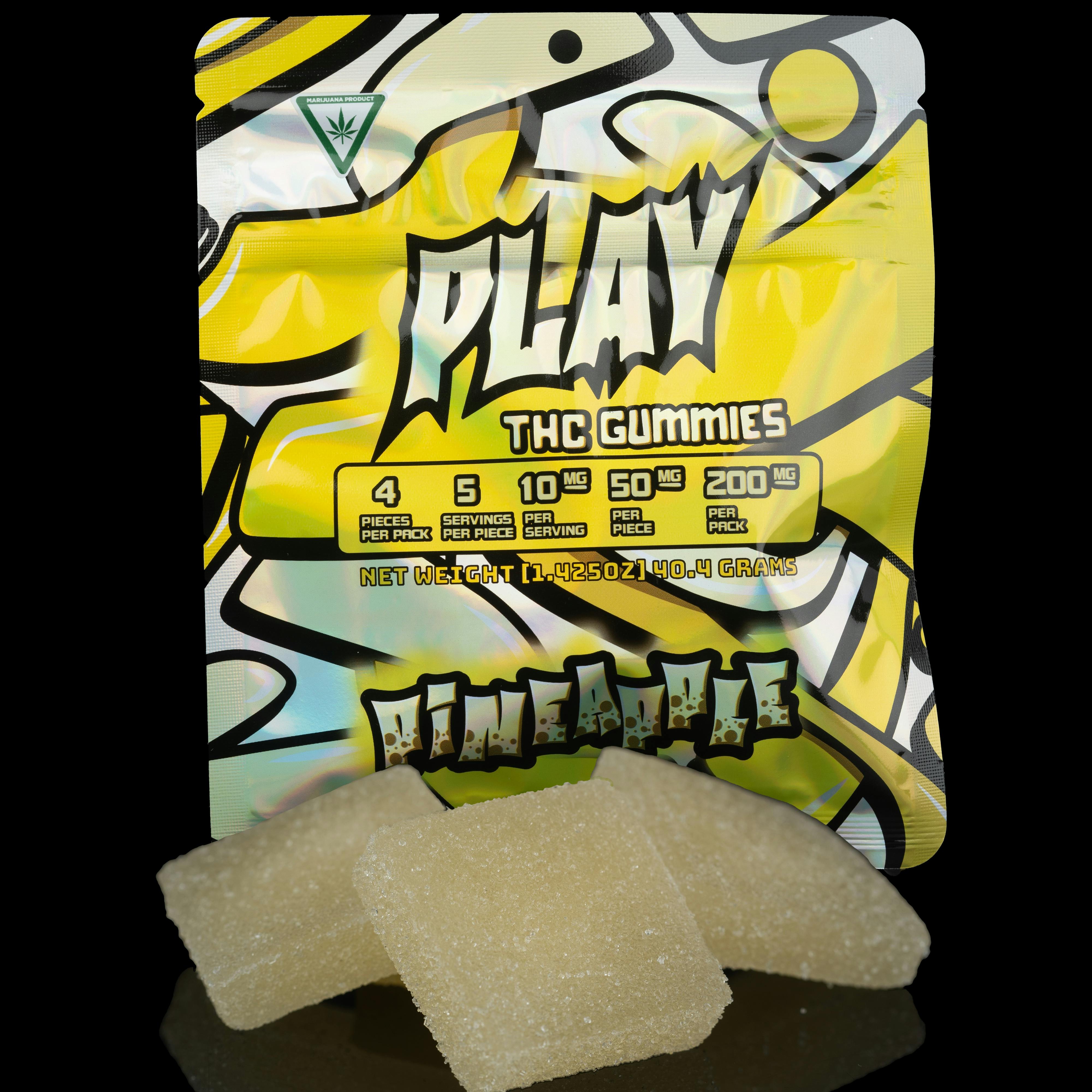 Buy Play Cannabis Play | Pineapple | 200mg | Gummies Online - Olswell ...