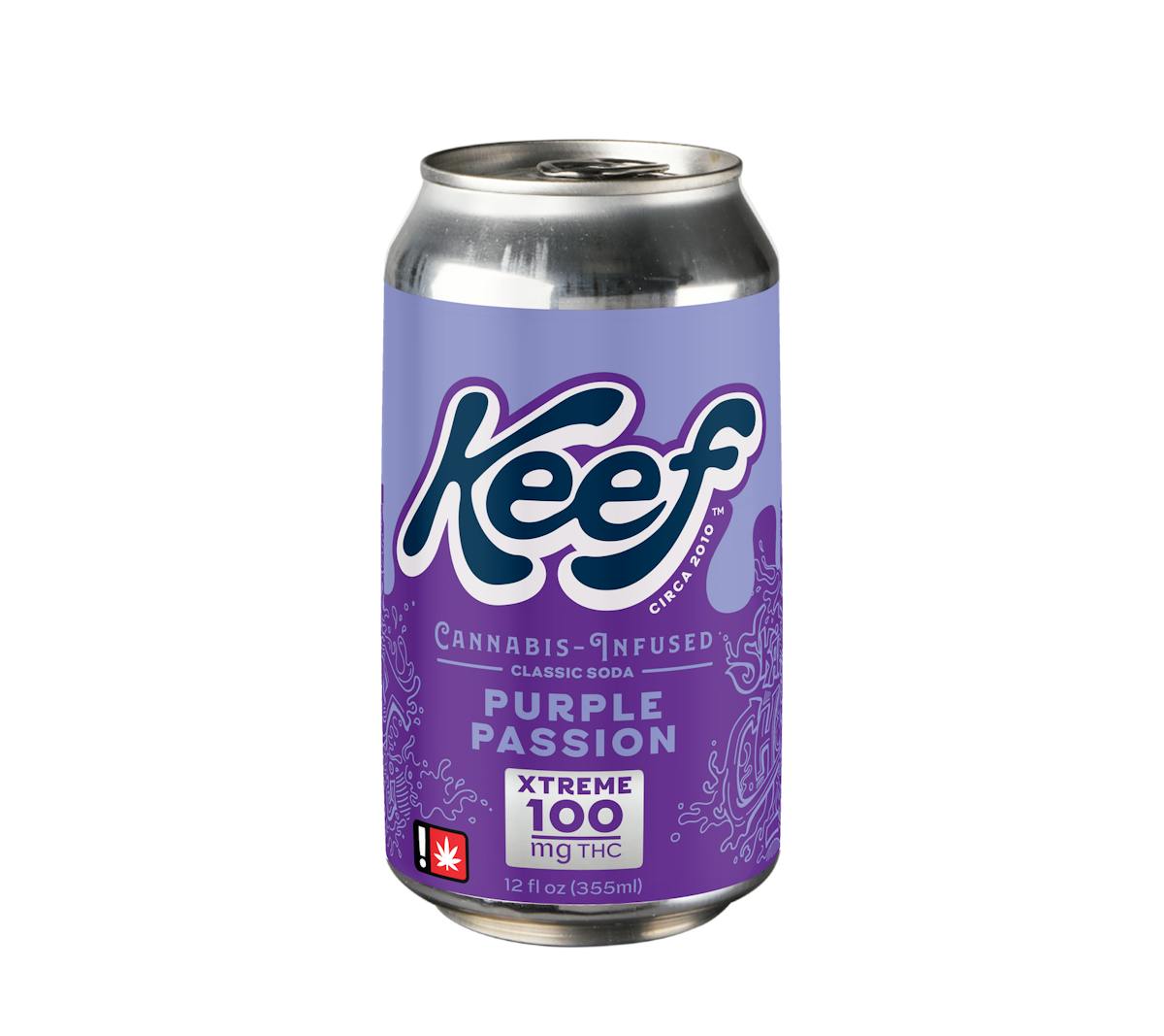 Keef 100mg PURPLE PASSION XTREME Cannabis Infused Classic Soda 12g ...