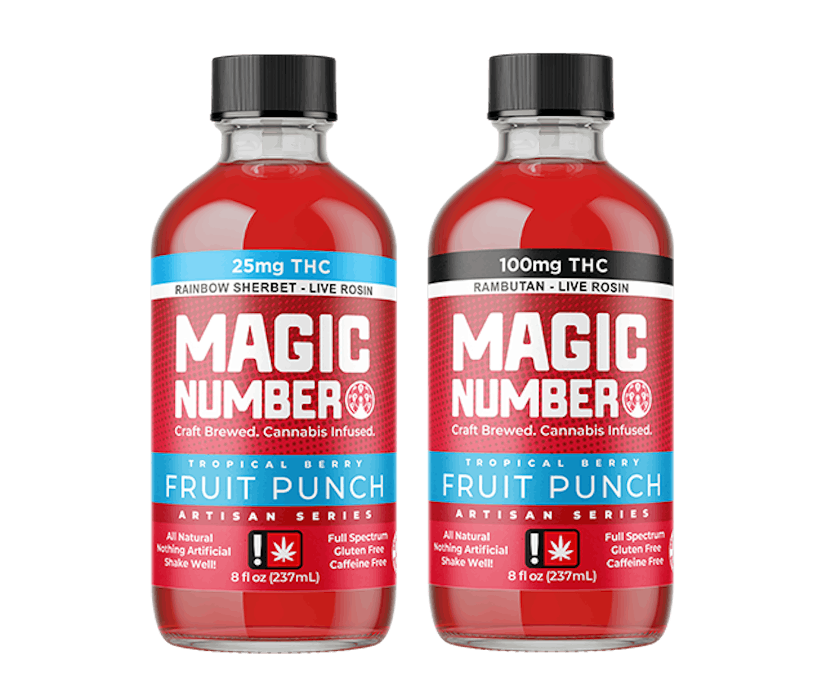 Magic Number 100mg FRUIT PUNCH Live Rosin Infused Juice 8g Edibles ...