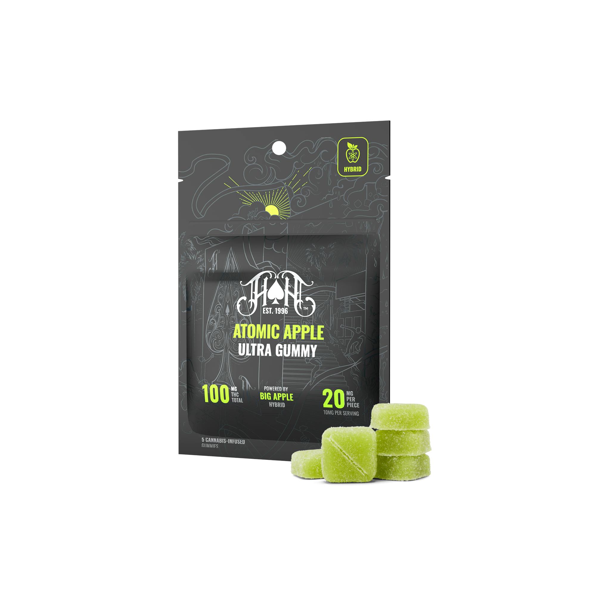 The Flowery NY | Heavy Hitters Atomic Apple 5pk 20mg Edibles