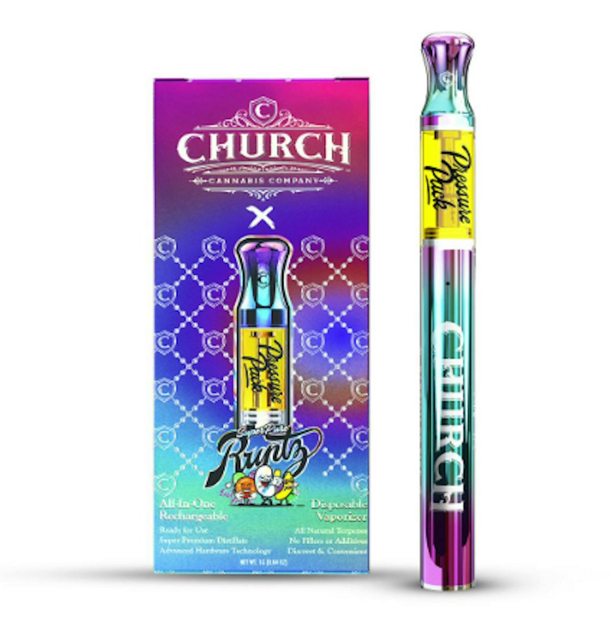 Church Super Pure Runtz 1g Disposable 1g Vaporizers | Church Cannabis ...
