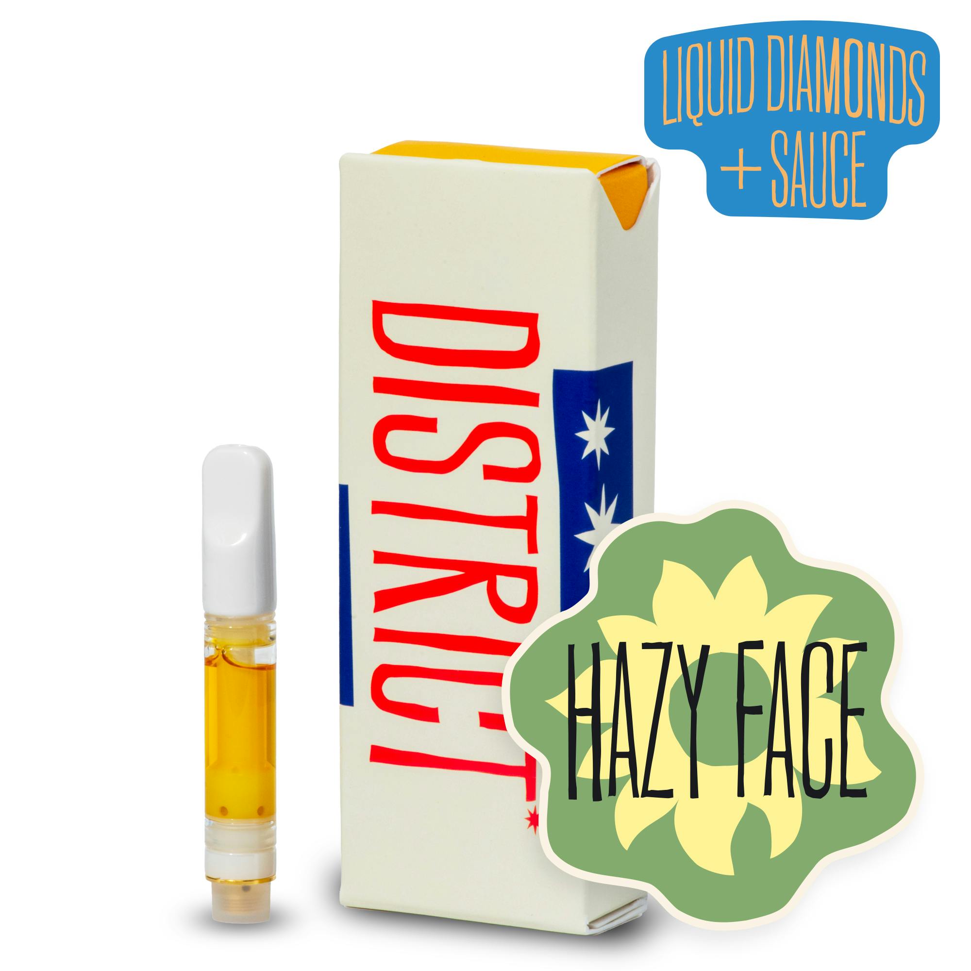 Shop District Cannabis Hazy Face Liquid Diamonds and Sauce Vape Cart ...