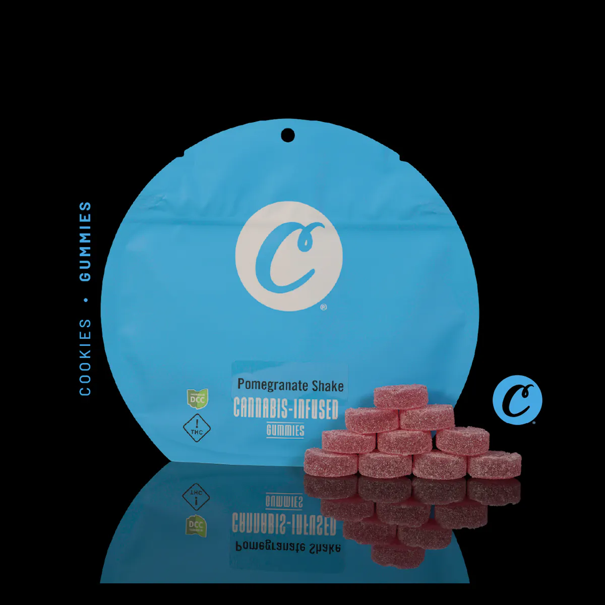 Pomegranate Shake Gummies | 10pk Edibles | Cookies