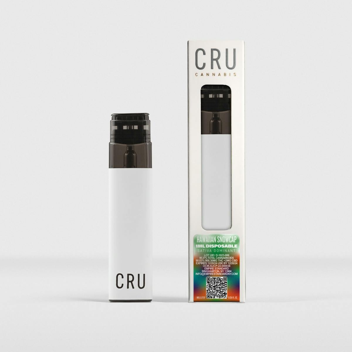 CRU | Hawaiin Snow .5g Disposable Vape 1g Vaporizers | CRU Cannabis
