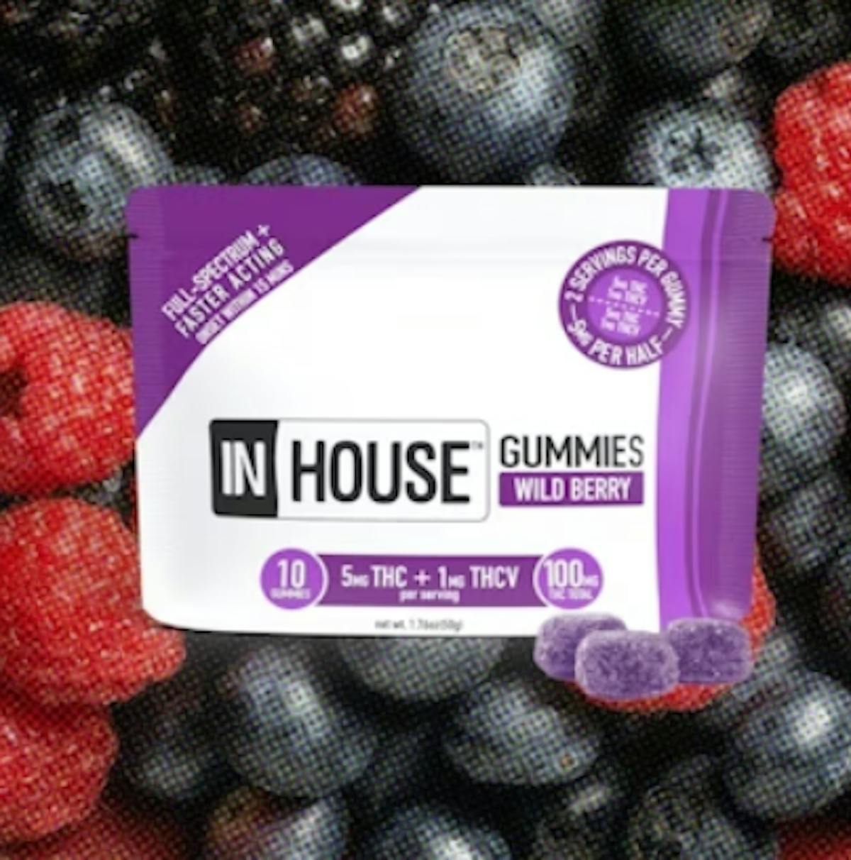 In House 5:1 Wildberry Gummies 100mg 10pk (THC:THCV) - Stories Cannabis ...