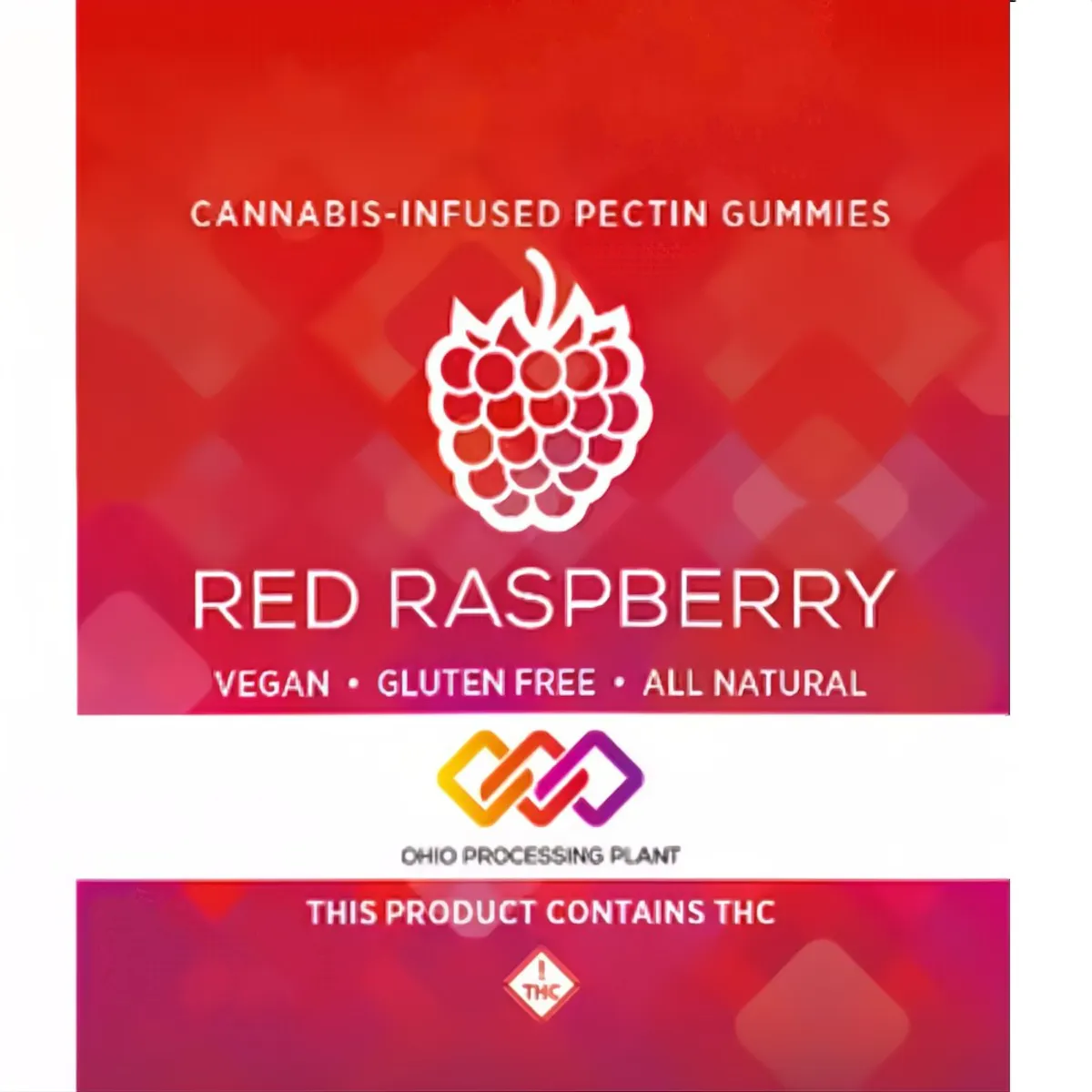 Red Raspberry 100mg Gummies | 10pk .1g Edibles | Ohio Processing Plant