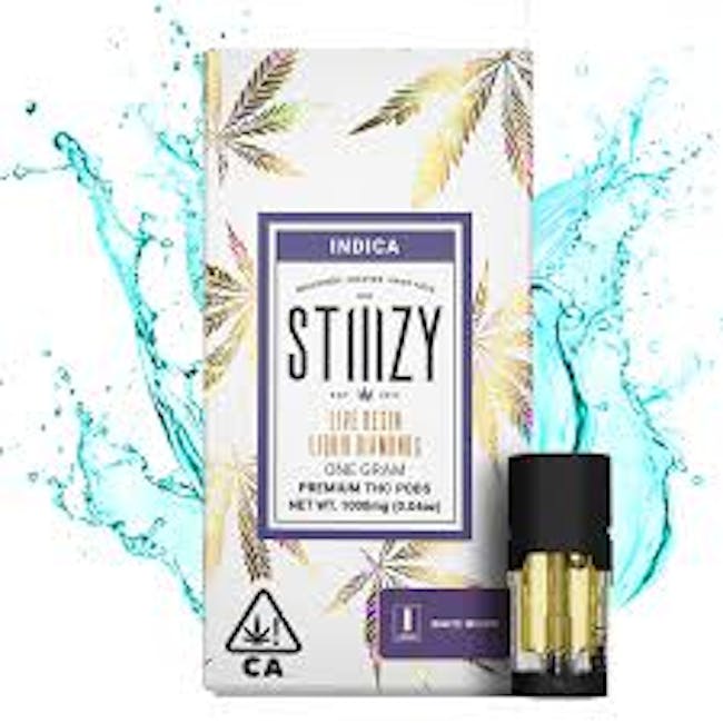 White Widow Strain - 1g Live Resin Liquid Diamond Vape Pod | STIIIZY Stiiizy | Highway Cannabis