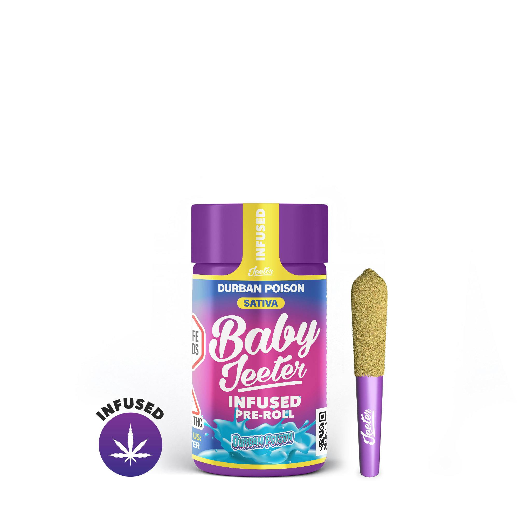 Jeeter Infused Pre Roll Pack 5pk | Durban Poison | Sativa Marijuana for ...