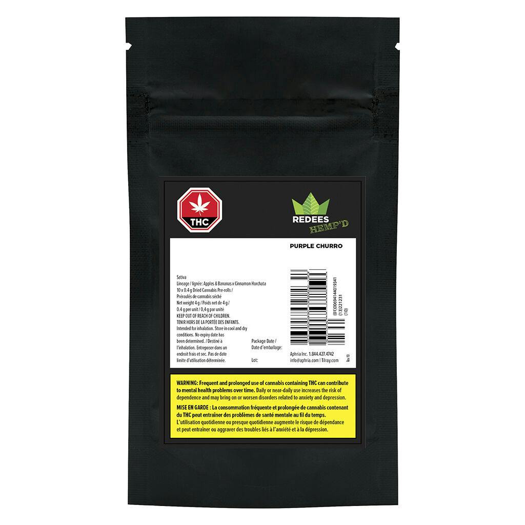 Redecan - Purple Churro Redees Hemp'd Pre-Roll - 10x0.4g | Sessions ...