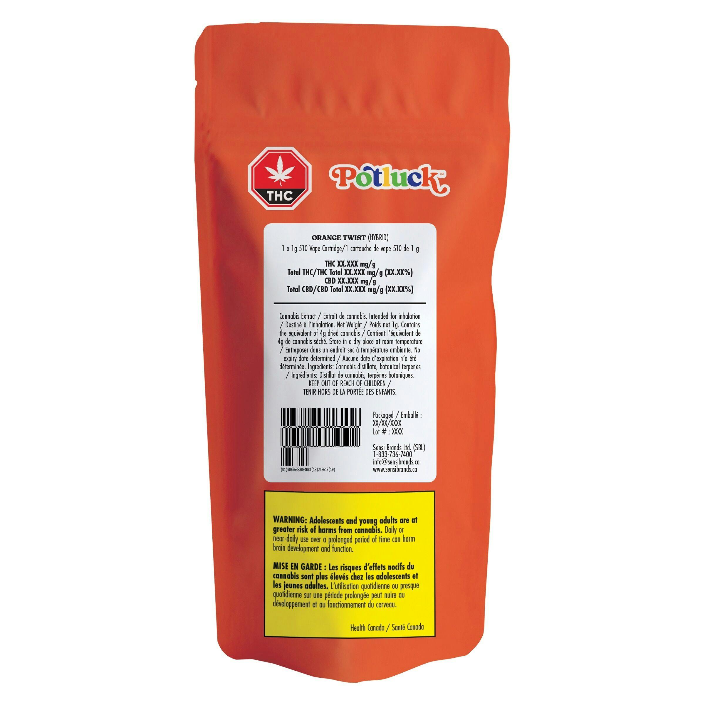 Orange Twist 510 Thread Cartridge | Sessions Cannabis