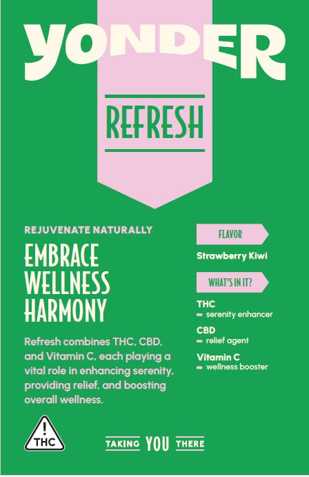 Yonder Refresh | Gummies 100mg - Star Buds Marijuana Dispensary