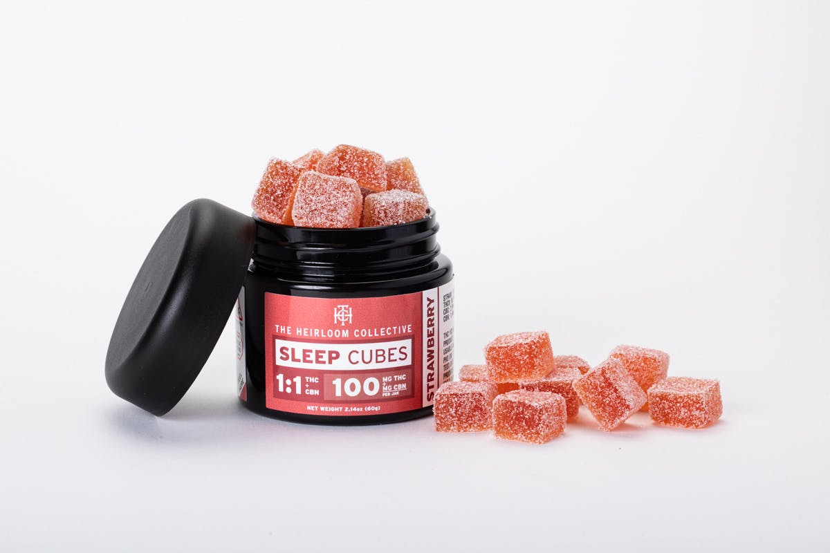Sleep Cubes 1:1 THC:CBN 100mg The Heirloom Collective .1g Edibles | The ...