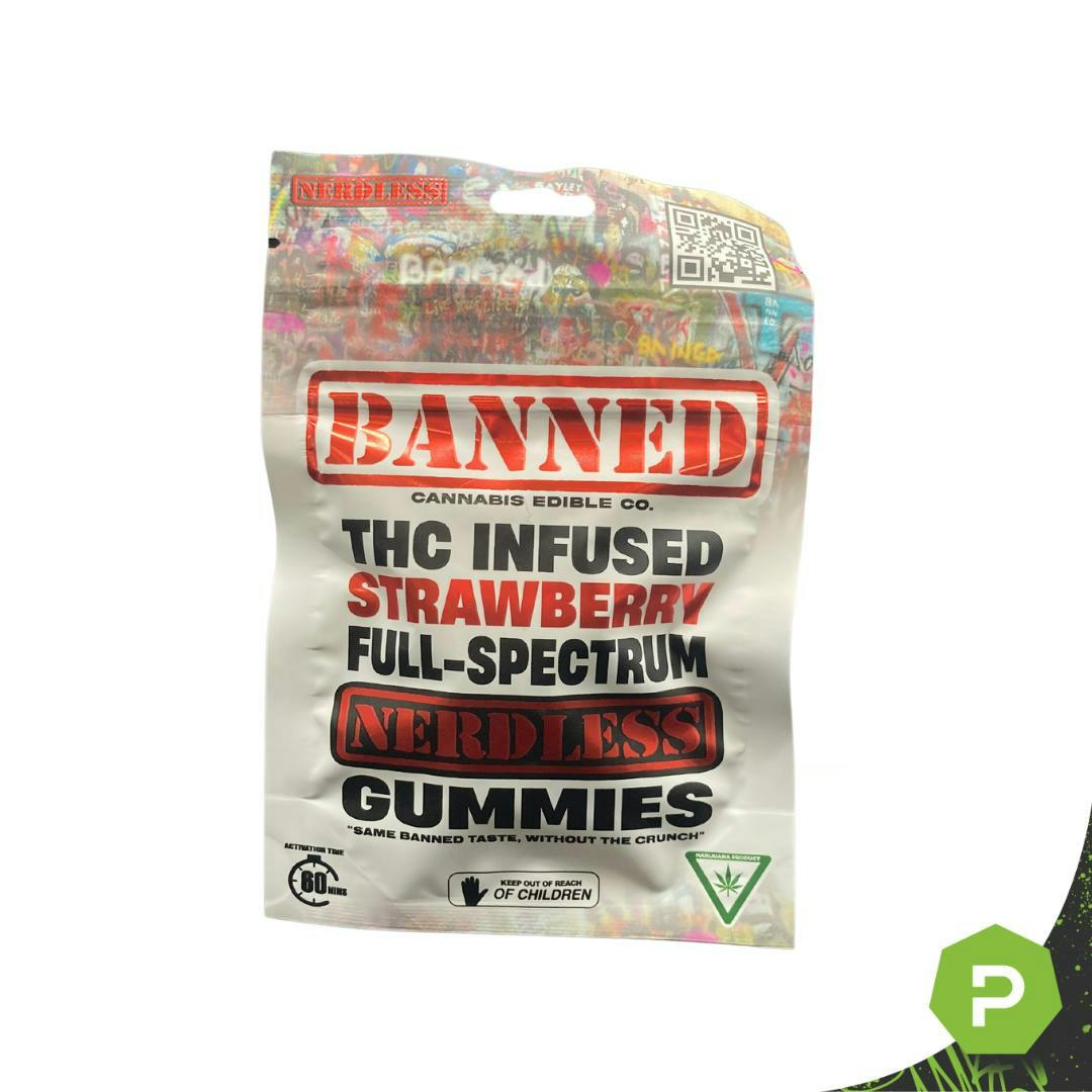 Banned Banned | 200mg Nerdless Gummies | Strawberry - Puff Cannabis ...